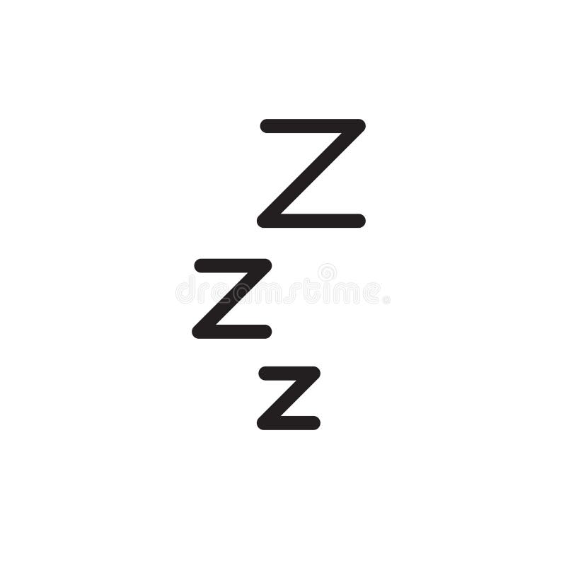 Sleeping Symbol Line Icon, Vector Illustration Stock Illustration ...