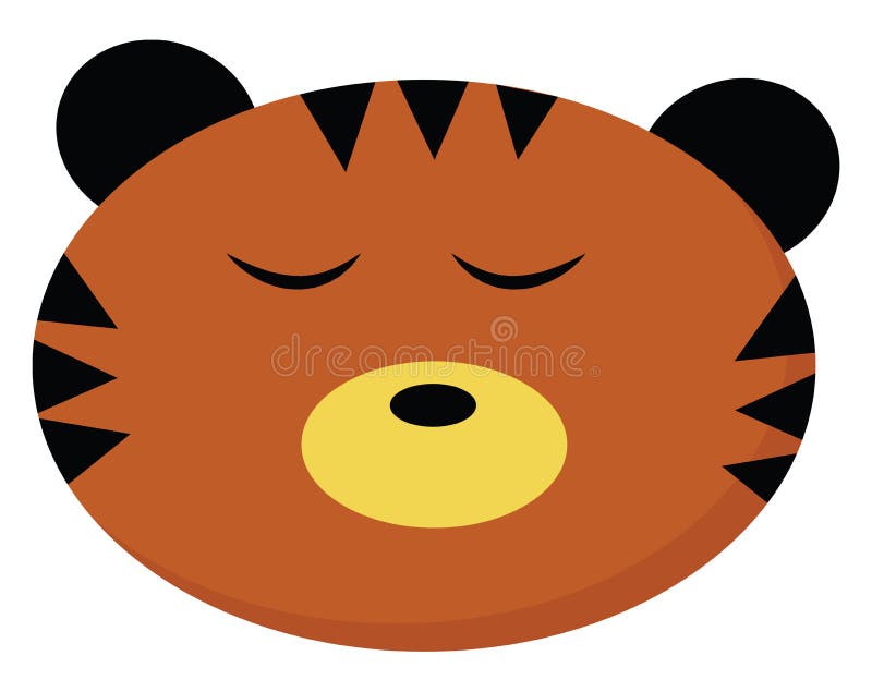 Sleeping Tiger Vector or Color Illustration Stock Vector - Illustration ...