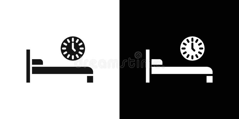 Sleeping Time Icon Flat Fill Set Collection Stock Illustration ...