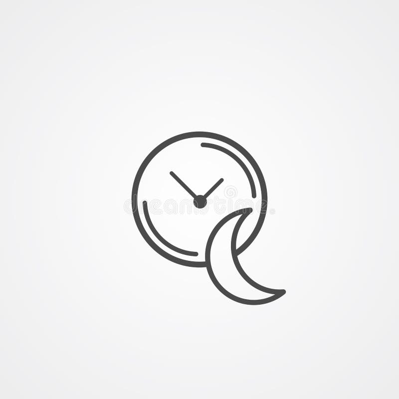 Sleeping Time Vector Icon Sign Symbol Stock Vector - Illustration of ...