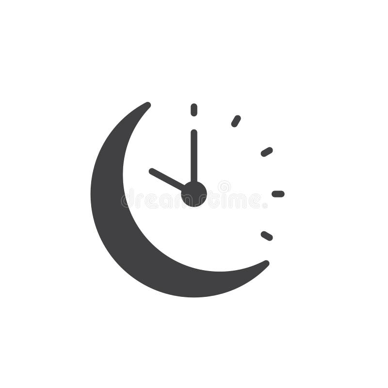 Sleeping time line icon stock vector. Illustration of icon - 147696800