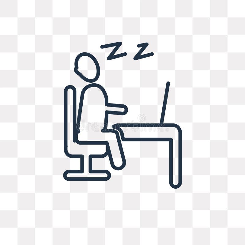 Sleep Vector Icon Isolated on Transparent Background, Linear Sleep ...