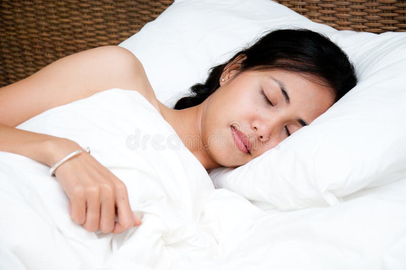 Sleeping Woman stock image. Image of house, home, beautiful - 22145523