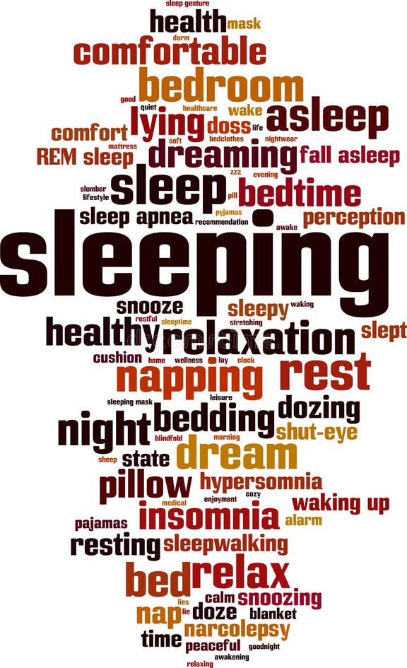 Sleeping word cloud stock vector. Illustration of dreaming - 171589795