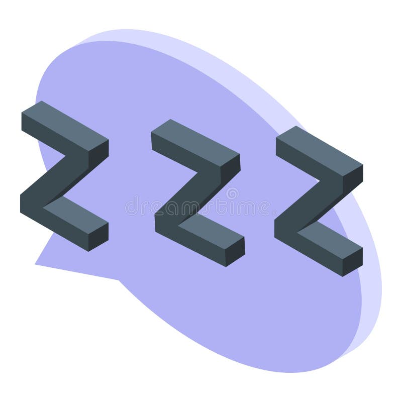 Sleeping Zzz Text Showing Resting and Snoring Inside Speech Bubble ...