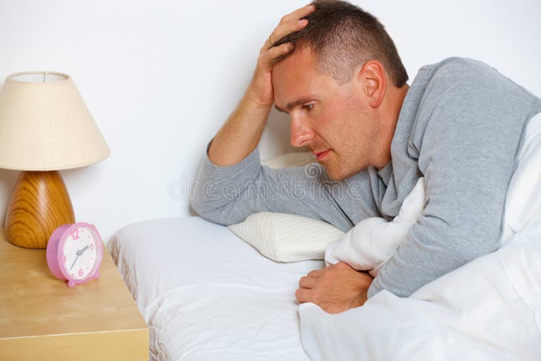 Sleepless man stock photo. Image of bedtime, young, sleeplessness ...