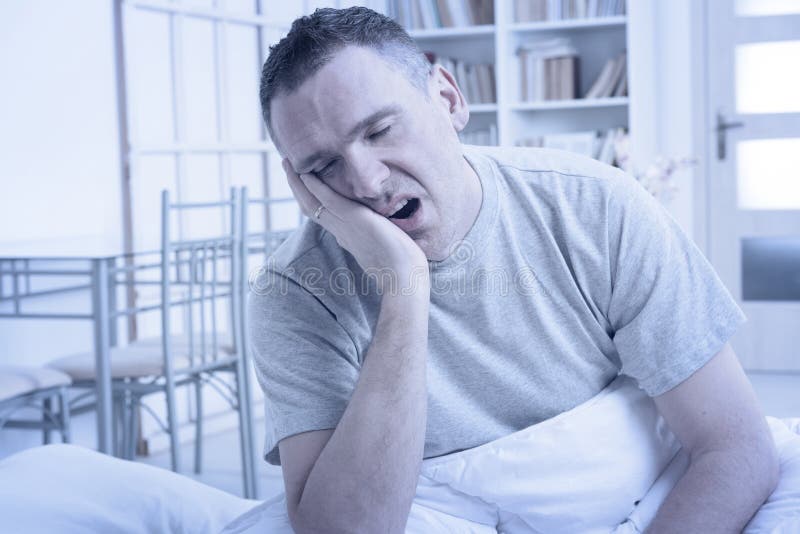 Sleepless man stock image. Image of sleep, adult, irritated - 11289123