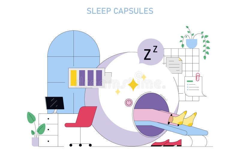 Sleepmaxxing. Flat Vector Illustration Stock Vector - Illustration of ...