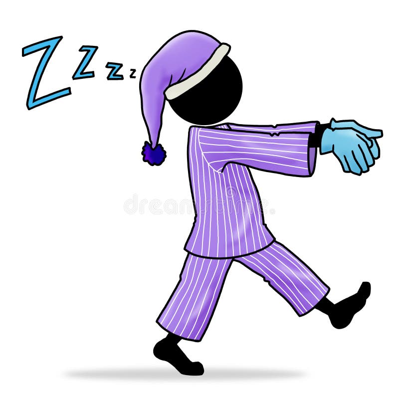 Sleepwalker stock illustration. Illustration of action - 17918821