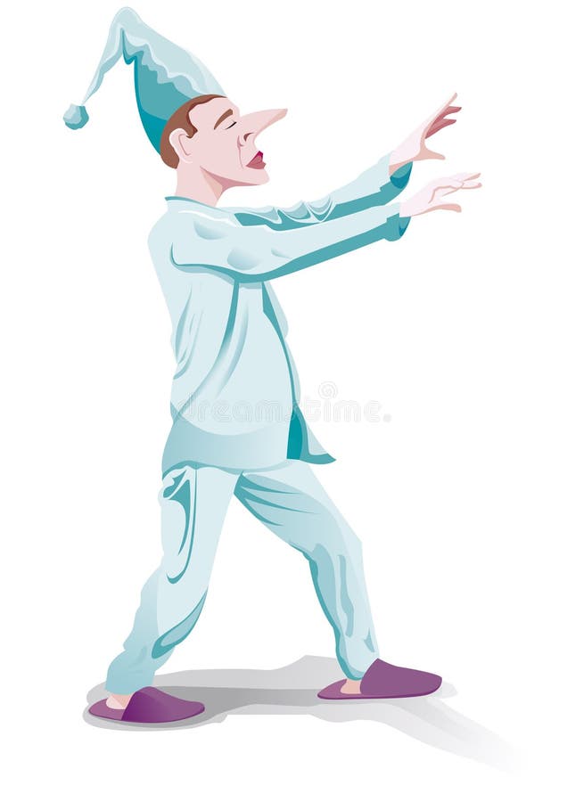 Sleepwalker in walking stock vector. Illustration of sleepwalker - 59730132