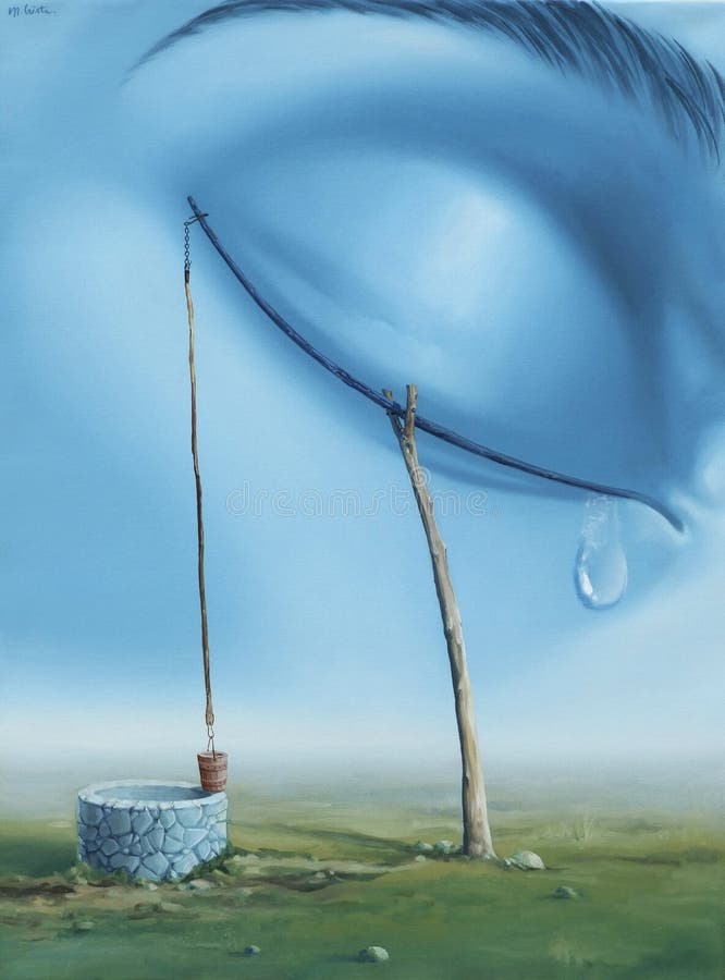 Sleepwalking Well stock illustration. Illustration of surreal - 5097898