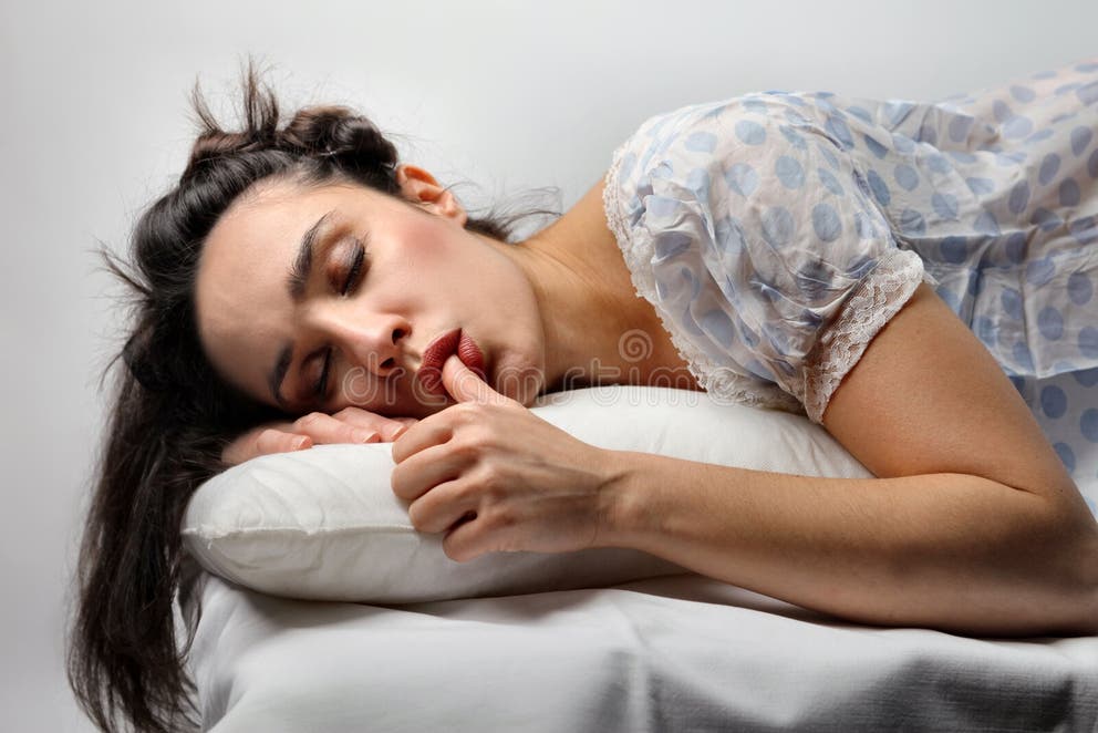 Sleepy stock photo. Image of skin, attractive, finger - 9457280