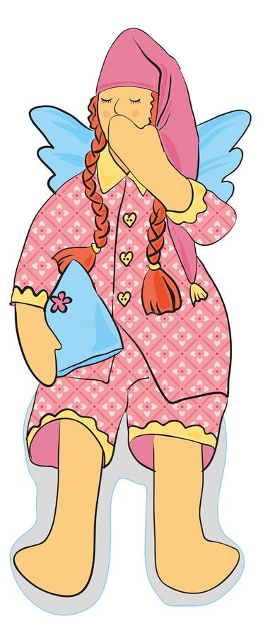Sleepy angel stock vector. Illustration of pattern, pillow - 24624733