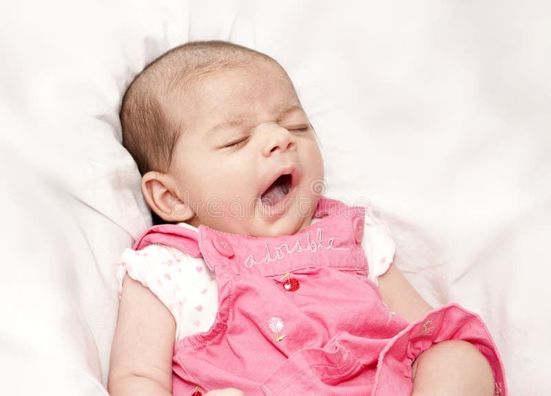 Sleepy Baby stock photo. Image of sleepy, infant, dress - 17161868