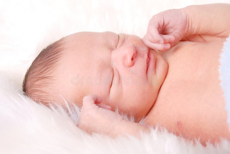 Sleepy baby stock image. Image of baby, body, blanket - 19533529