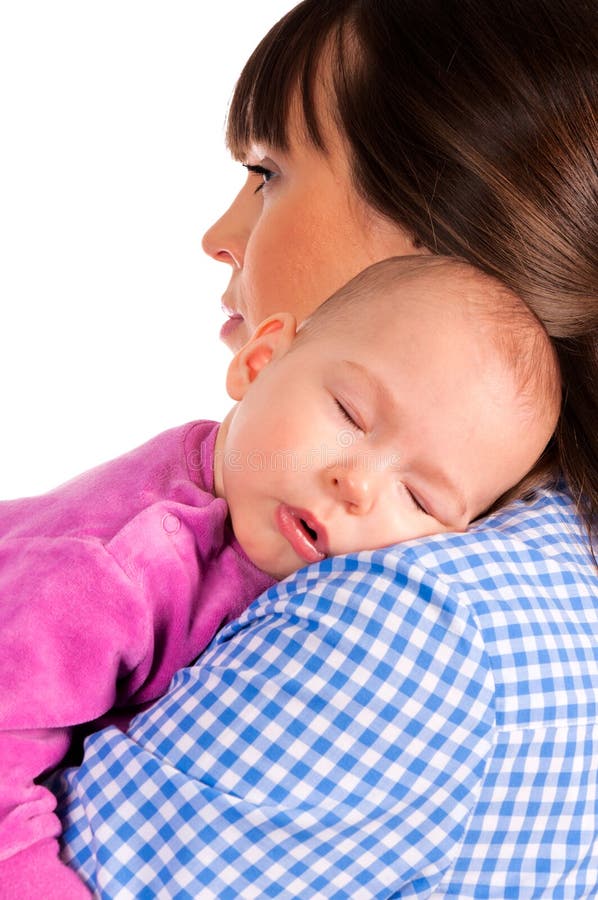 Sleepy baby stock photo. Image of portrait, healthy, mother - 29306010
