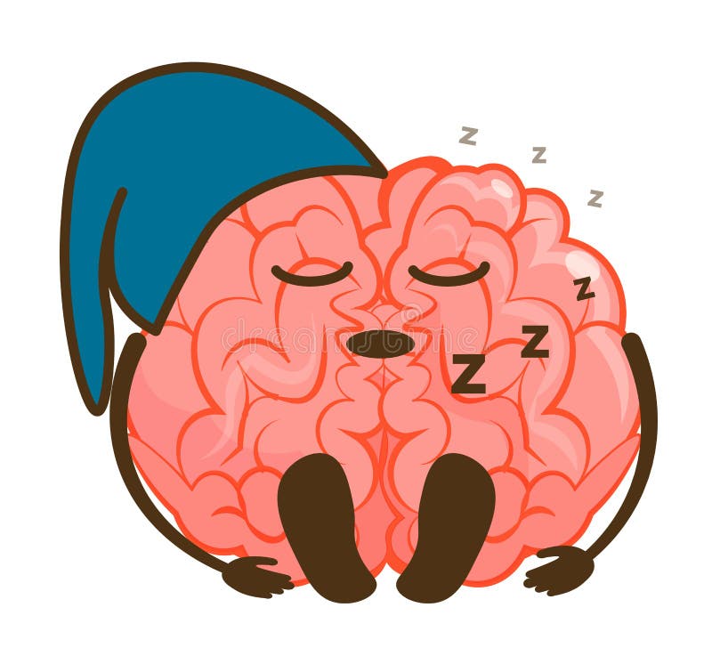 Isolated Brain Scared Fleeing Mascot Character Cartoon Stock Vector ...