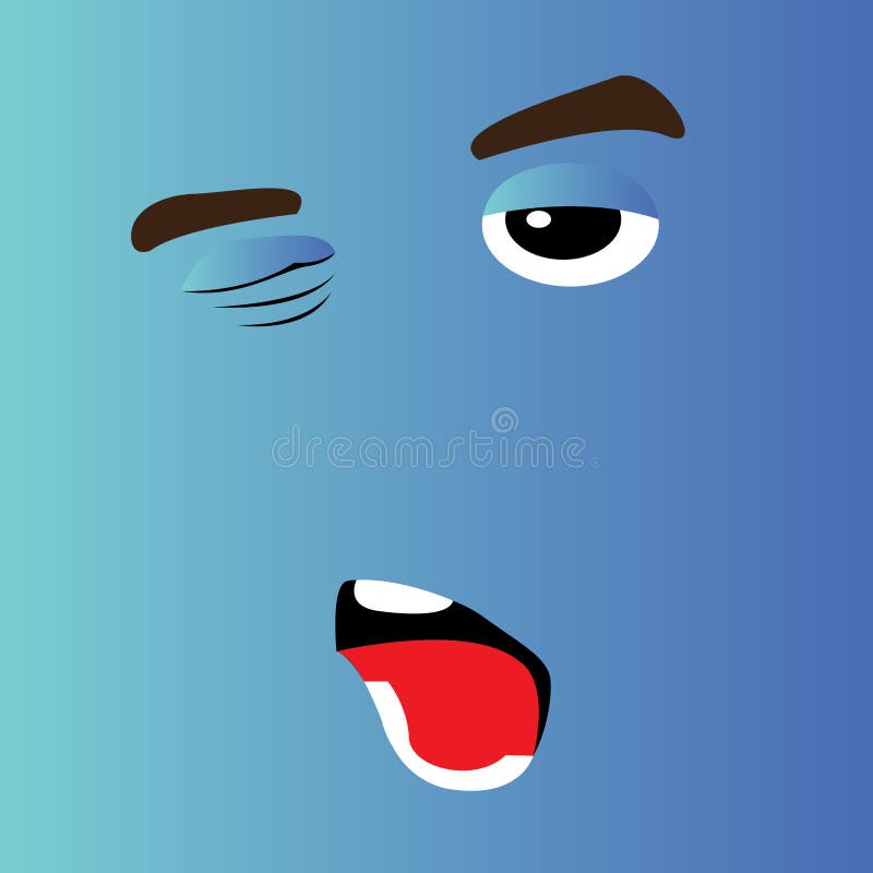 Sleepy cartoon face stock vector. Illustration of body - 86235513