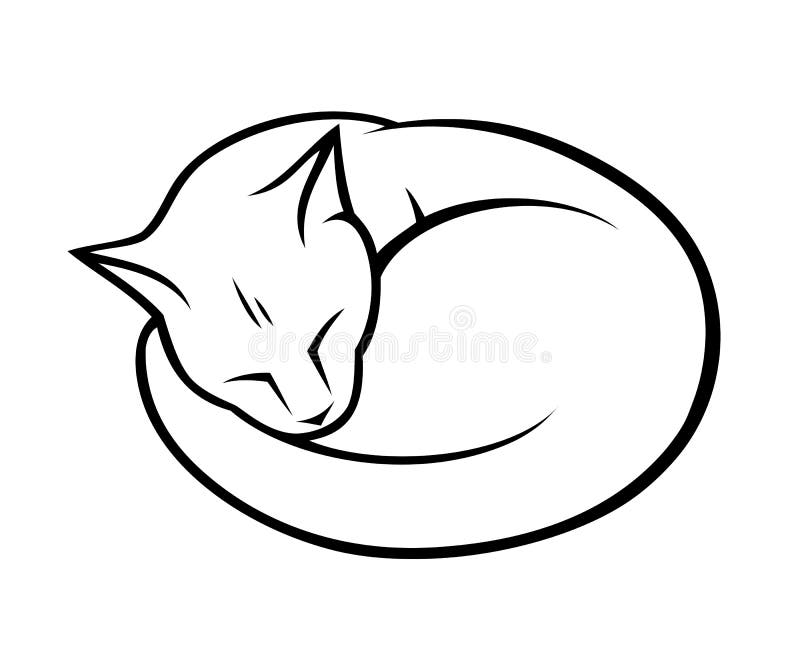 Sand Cat drawing sketch stock illustration. Illustration of fluffy ...