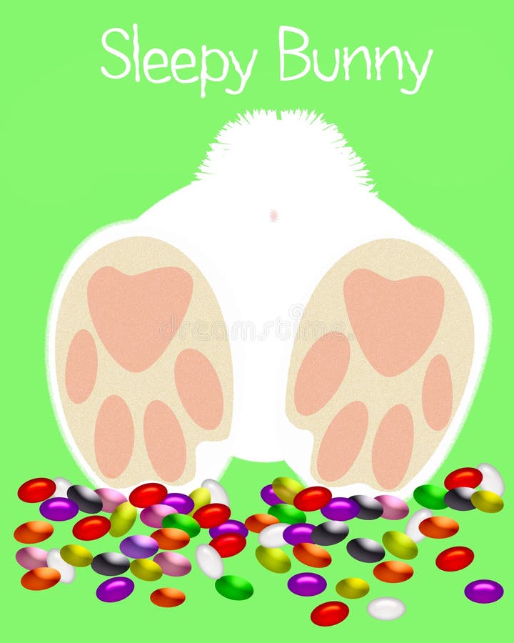 Sleepy Easter bunny stock illustration. Illustration of finished - 19054688
