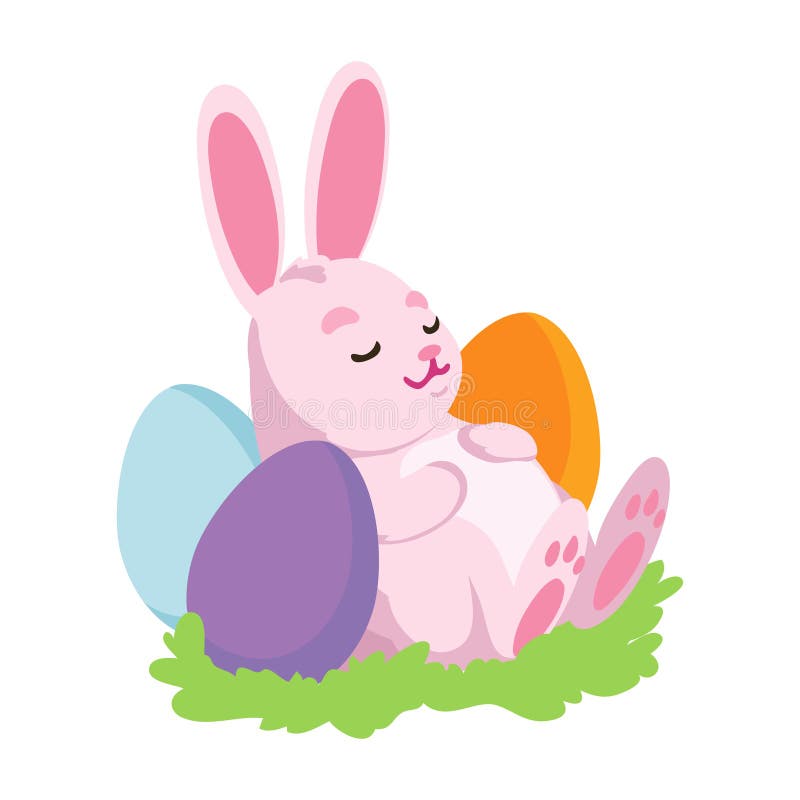 Sleepy easter bunny stock vector. Illustration of bunny - 273107134