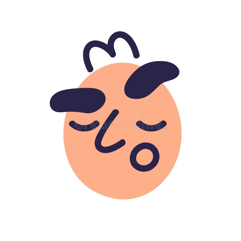 Sleepy Face Avatar Yawning. Sleeping Emoji Character with Bored Facial ... Sleepy Face Avatar Yawning. Sleeping Emoji Character with Bored Facial ...
