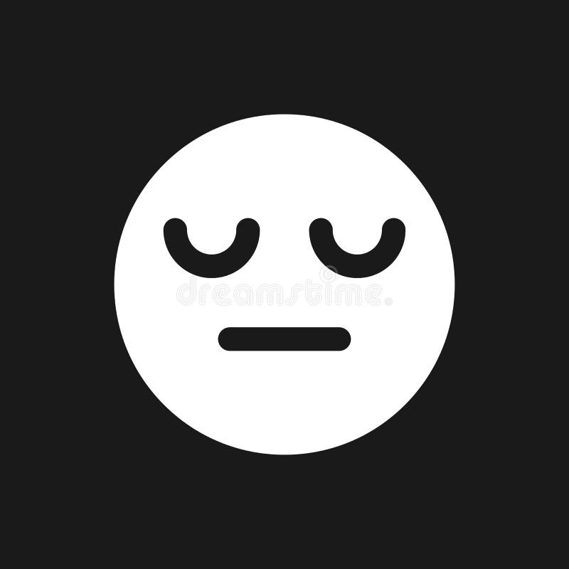 Sleepy Face Emoji Dark Mode Glyph Ui Icon Stock Vector - Illustration ... Sleepy Face Emoji Dark Mode Glyph Ui Icon Stock Vector - Illustration ...