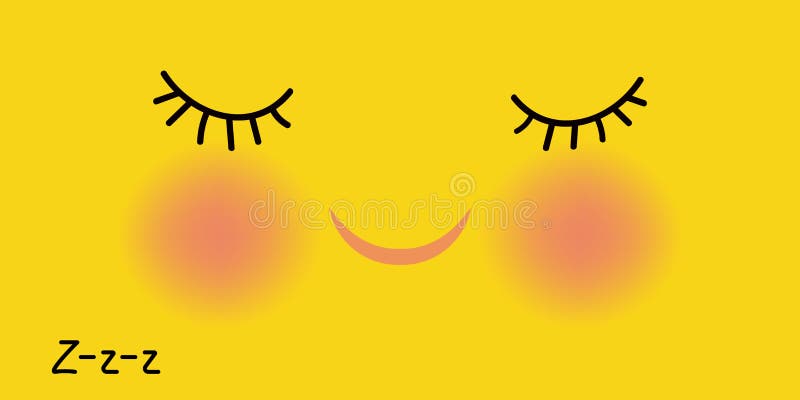 Sleepy Face Emotion. Snooze Concept Stock Vector - Illustration of ...