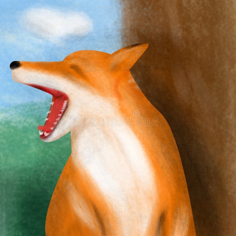 A sleepy fox stock illustration. Illustration of mammal - 305987195