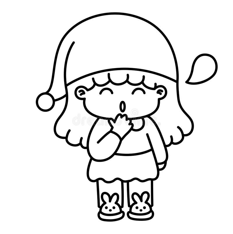 Girl Yawning Drawing