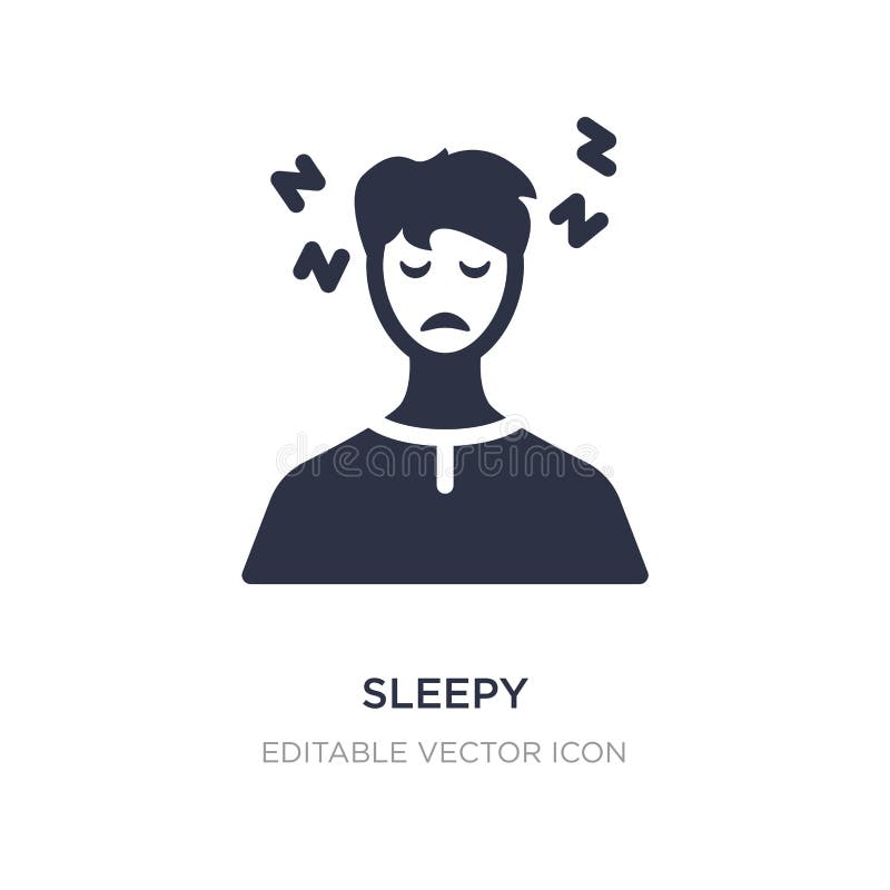 Sleepy Icon on White Background. Simple Element Illustration from Other ...