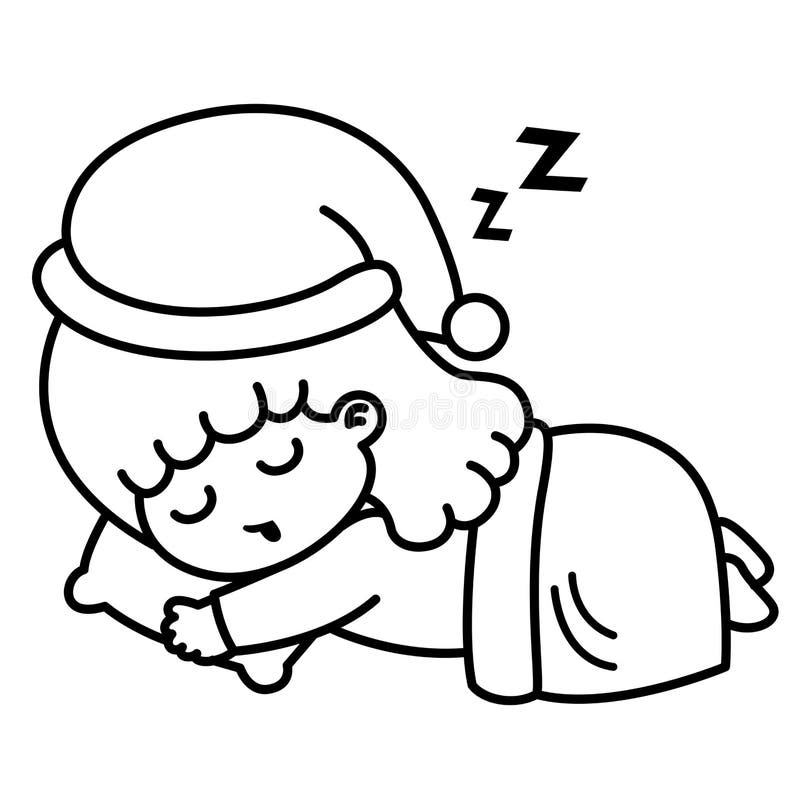 Sleepy kid girl vector stock vector. Illustration of lovely - 255058764