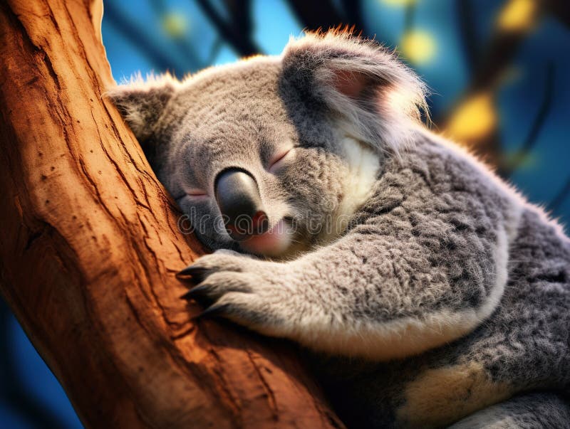 Sleepy Koala bear stock illustration. Illustration of animal - 293694281