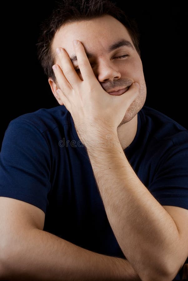 Sleepy man stock photo. Image of adult, lazy, face, sleep - 6764728