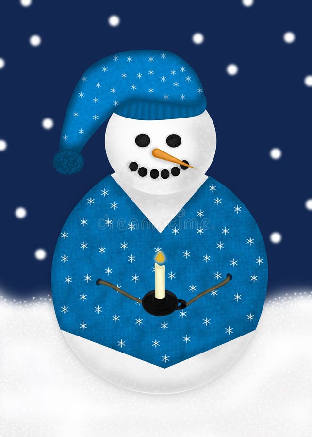 Sleepy Snowman stock illustration. Illustration of carrot - 3263598