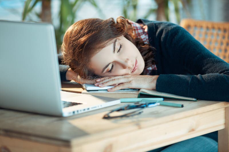 Sleepy student stock image. Image of lifestyle, beauty - 48739751