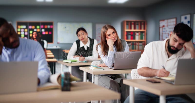 Sleepy and Tired Young Asian Businesswoman Taking Nap or Sleep on Her ...