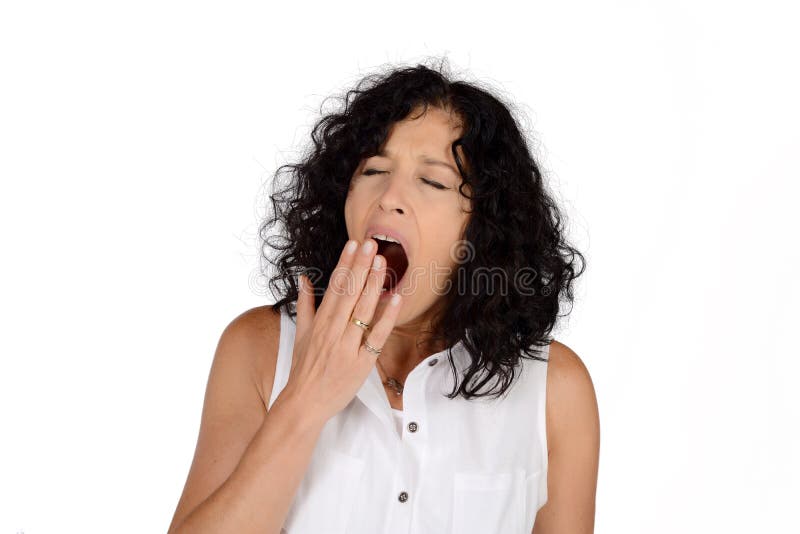 Sleepy woman. stock photo. Image of human, person, casual - 98698498