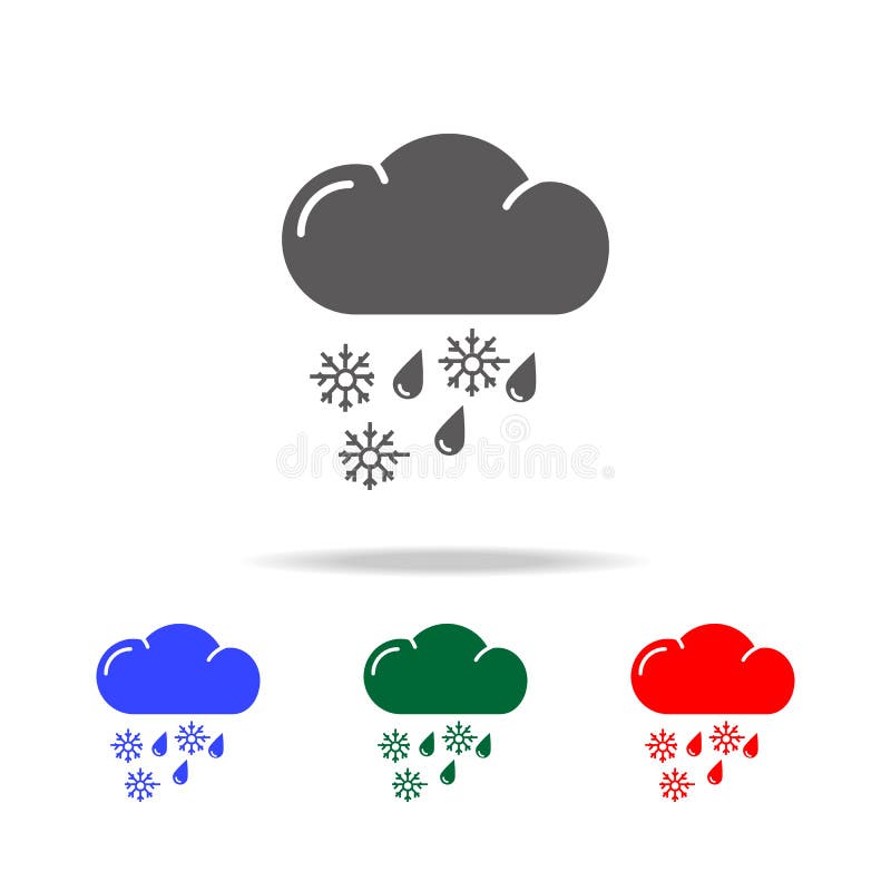 Sleet Icon. Elements of Weather in Multi Colored Icons. Premium Quality ...