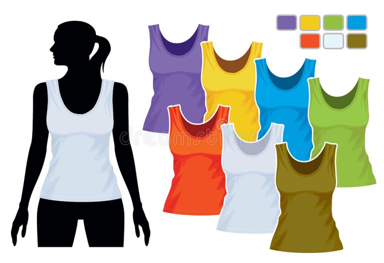 Sleeveless shirt template stock vector. Illustration of shoulder - 15987991