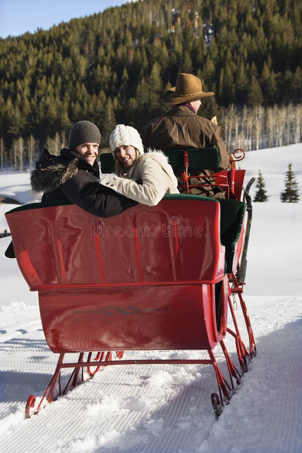 Sleigh ride. stock image. Image of caucasian, relaxation - 2848091