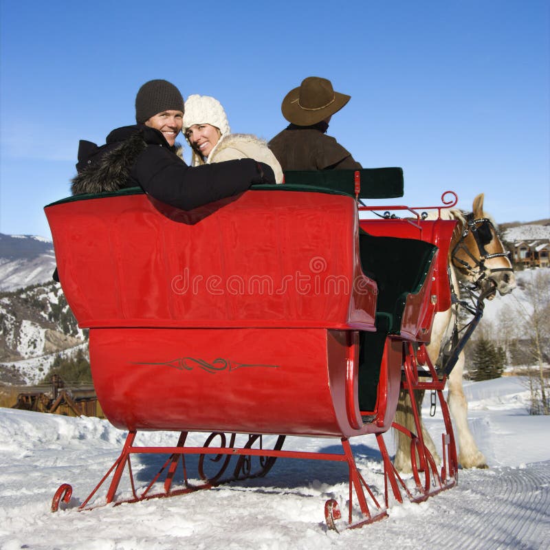 Sleigh ride. stock photo. Image of adult, male, space - 2848116