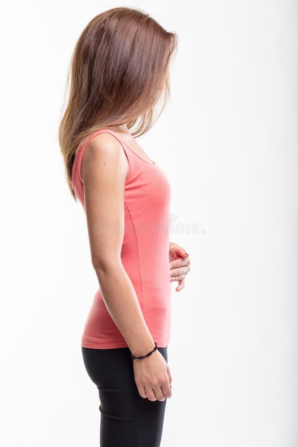 Slender Anonymous Young Woman with Long Brown Hair Stock Image - Image ... Slender Anonymous Young Woman with Long Brown Hair Stock Image - Image ...