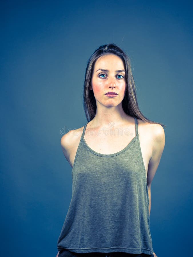 Slender Caucasian Female Portrait Stock Photo - Image of model ...