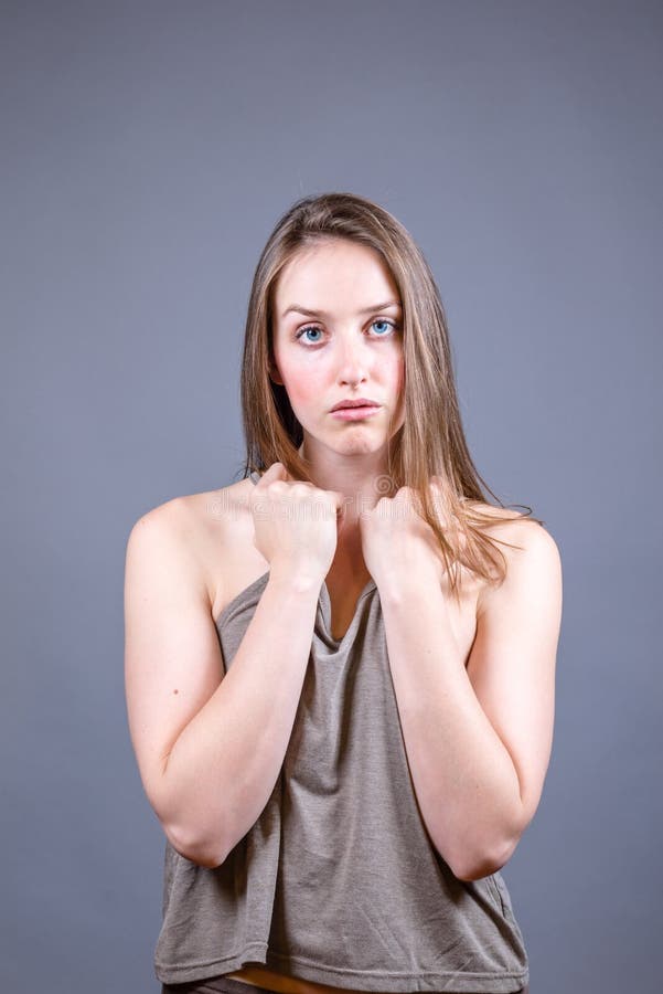 Slender Caucasian Female Portrait Stock Photo - Image of attractive ...