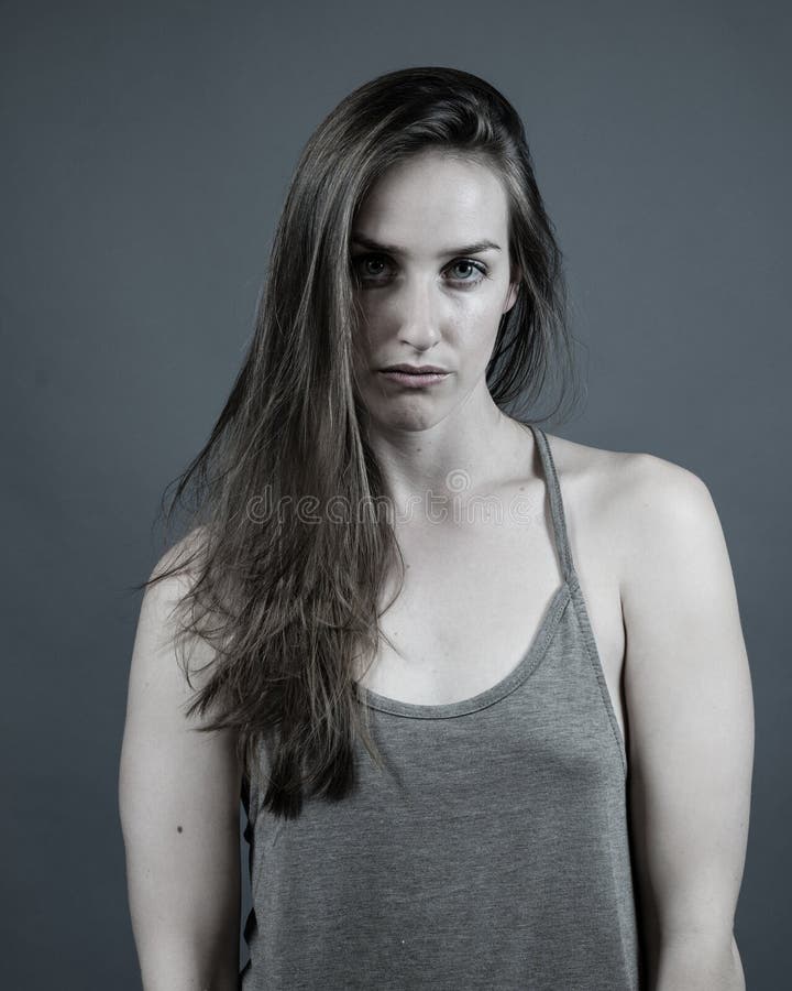 Slender Caucasian Female Portrait Stock Image - Image of beauty, woman ...