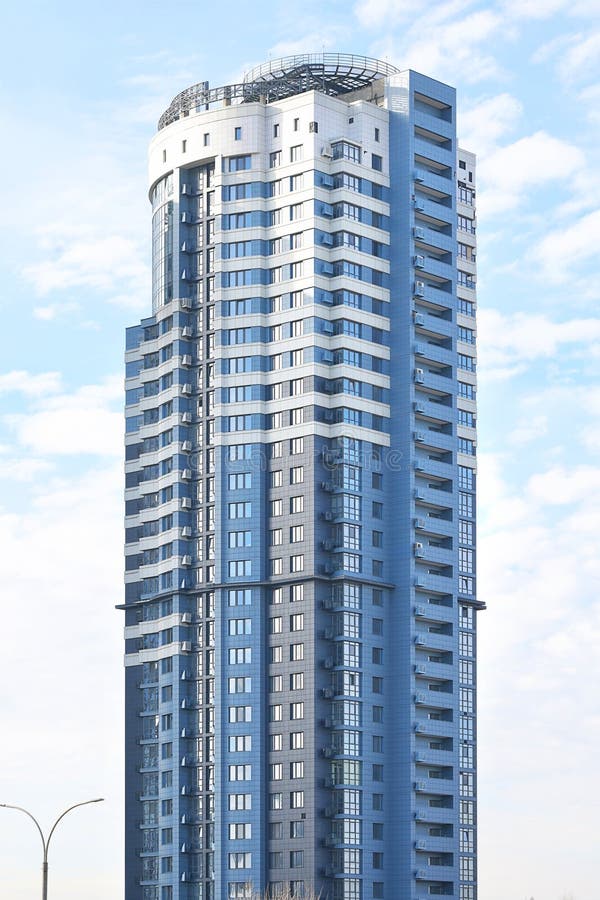 Architecture of a Modern Residential High-rise Building on a Sunny Day ...