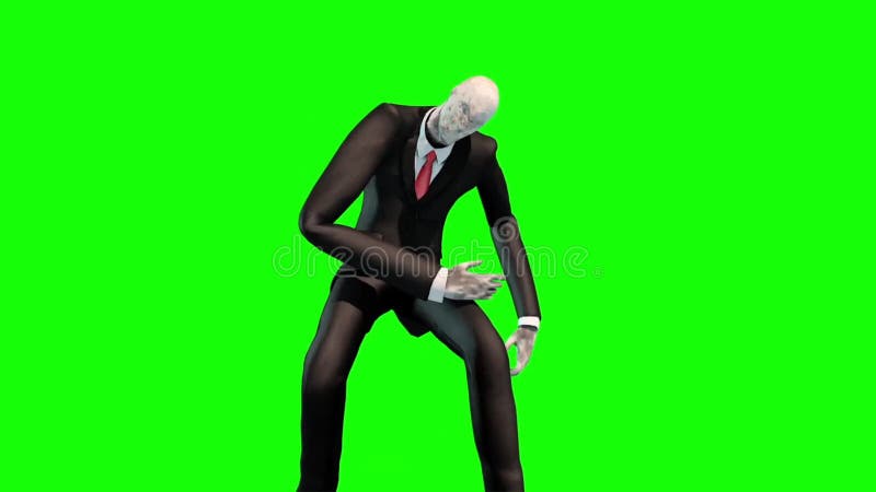 Slenderman Die Front Green Screen 3D Rendering Animation Horror Stock ...
