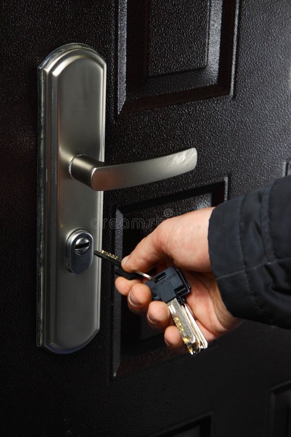 De Knop En Het Slot Van De Deur Stock Afbeelding - Image of sleutel ...