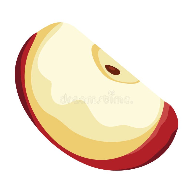 Slice apple fruit stock vector. Illustration of sweet - 291089100